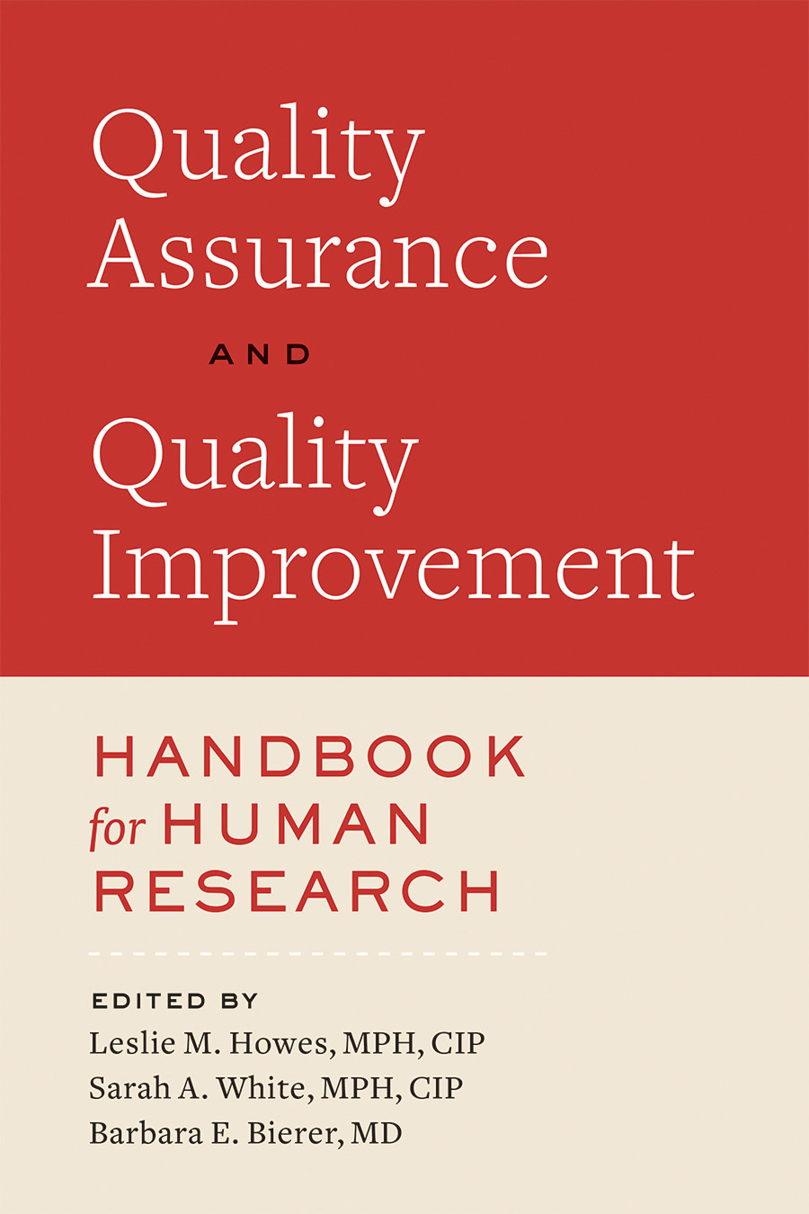 Quality Assurance and Quality Improvement Handbook for Human Research ...
