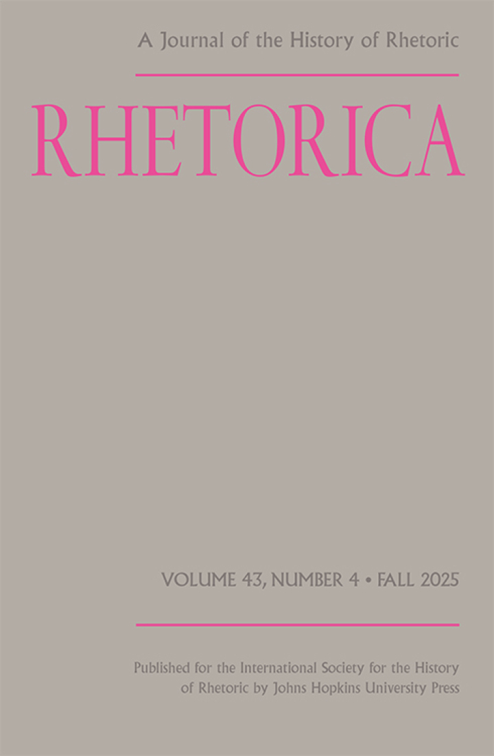Rhetorica: A Journal of the History of Rhetoric | Hopkins Press