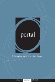 portal: Libraries and the Academy 2024 Johns Hopkins University Press ...